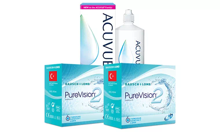 PureVision 2 HD Kombi Set 2 Kutu İndirimli Lens Setleri